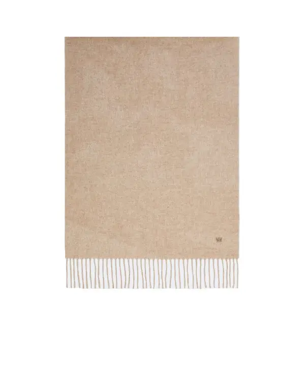 Max Mara Plain Wool Stole - Beige