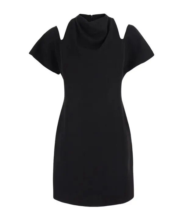 Federica Tosi Short Draped-neck Dress