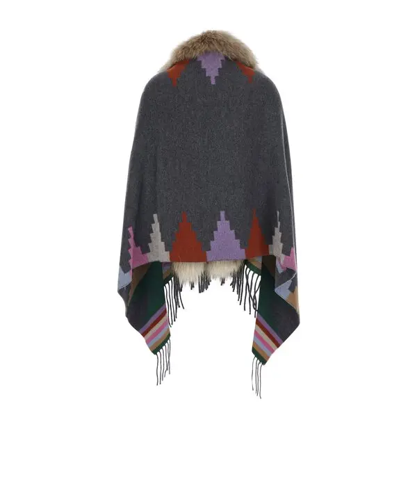BAZAR DELUXE Navajo Trimmed Cape