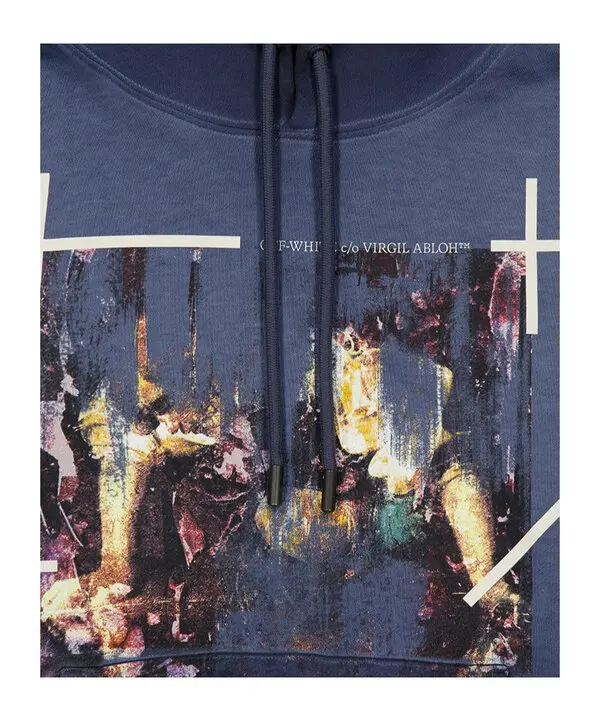 Off-White Graphic Printed Drawstring Hoodie