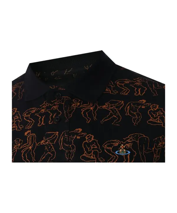 VIVIENNE WESTWOOD All-over Graphic Buttoned Polo Shirt