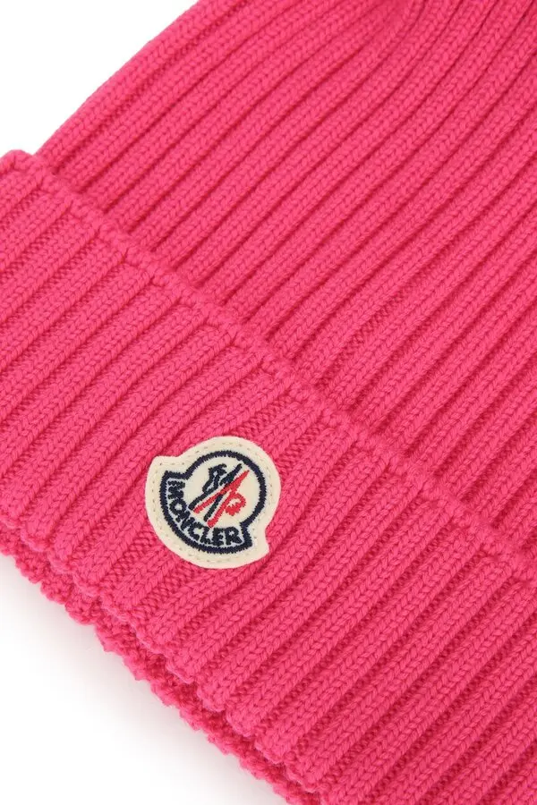 Moncler Pom-pom Ribbed Beanie Hat