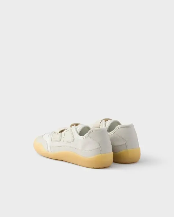 Prada Speedrock Technical Mesh And Leather Sneakers