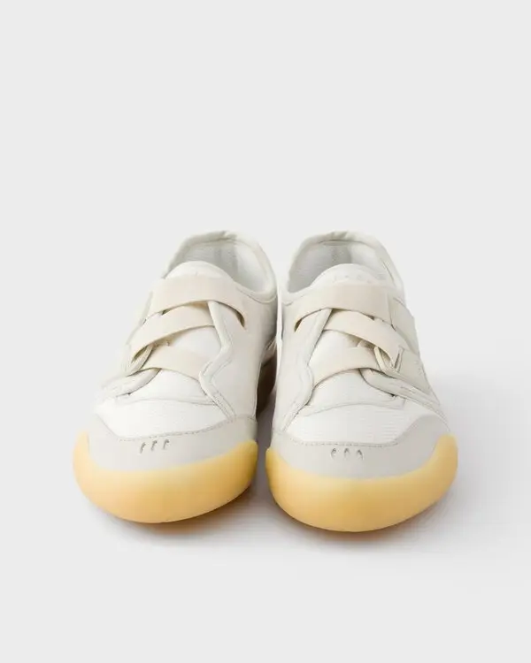 Prada Speedrock Technical Mesh And Leather Sneakers