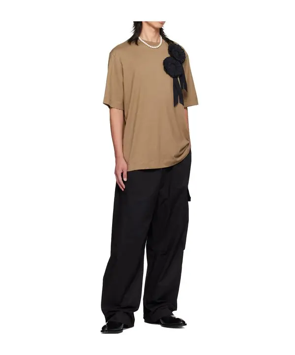 Simone Rocha Ruffled Rose Bow Loose T-shirt