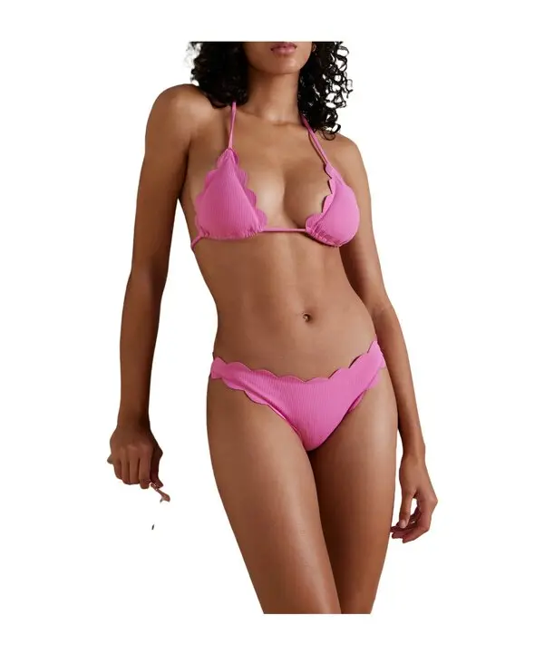 Marysia Broadway Seersucker Triangle Bikini Top - No