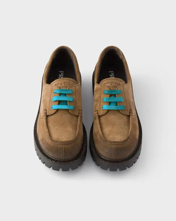 Prada Lug-sole Lace-up Moccasins