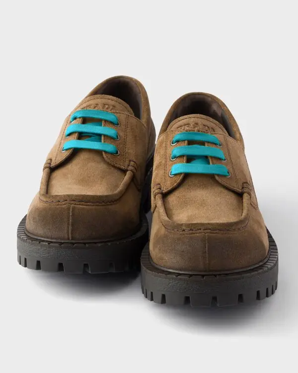 Prada Lug-sole Lace-up Moccasins