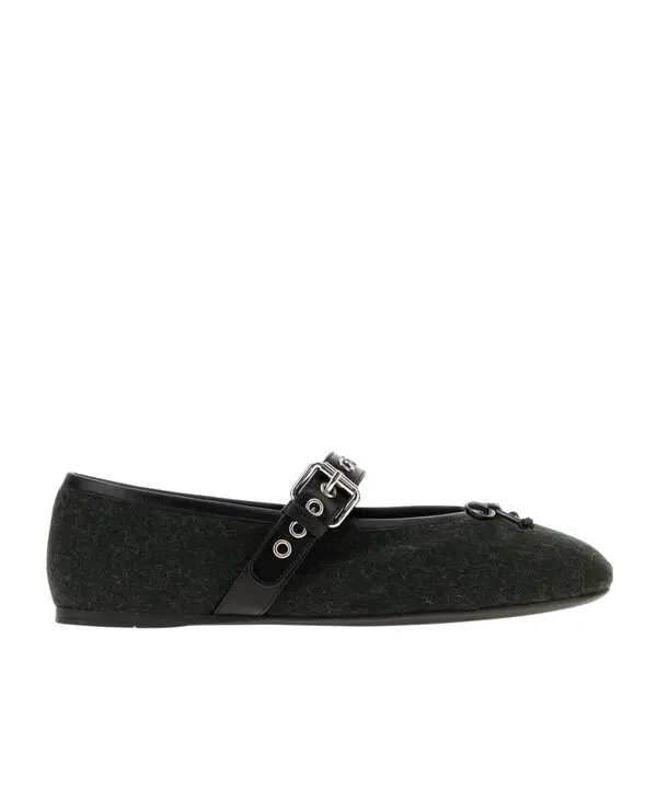 Miu Miu Round-toed Ballet Shoes