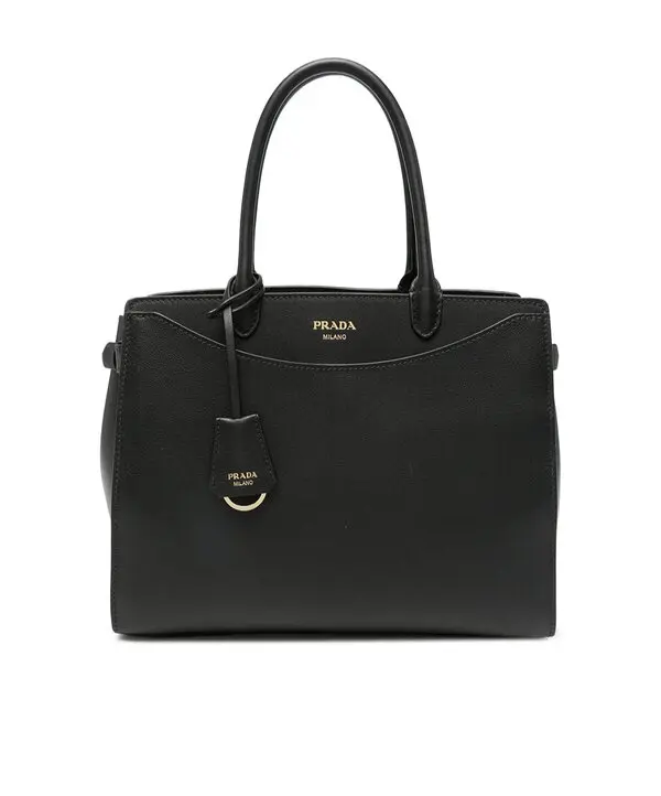 Prada Structured Leather Tote Bag
