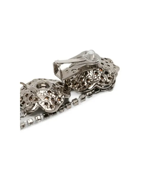 Alessandra Rich Floral Embellished Earrings