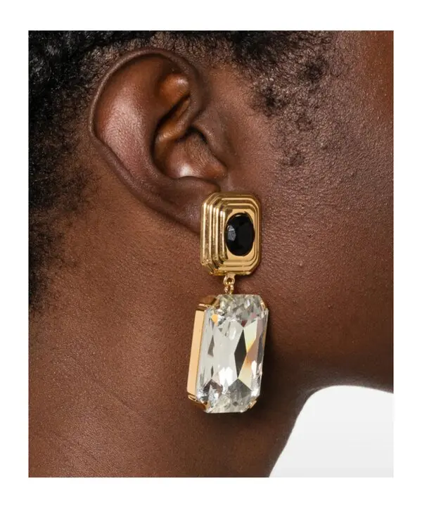 Alessandra Rich Embellished Clip-on Earrings
