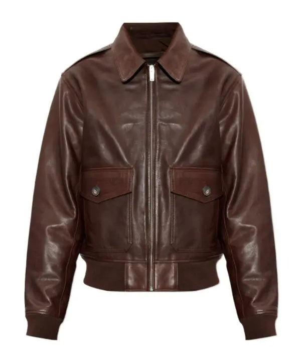 A.p.c. Long-sleeved Leather Jacket