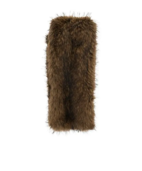 BAZAR DELUXE Faux Fur Scarf - Brown