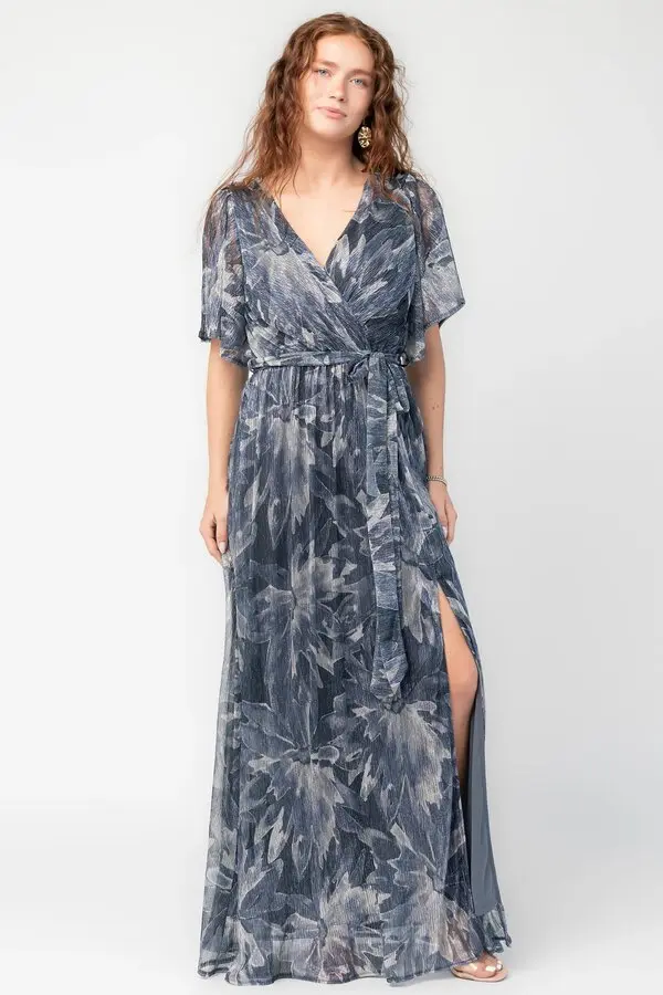 XH TEXTILES Maxi Dress - Blue Multi
