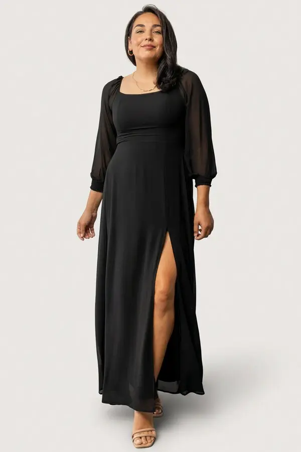 XH TEXTILES Giselle Maxi Dress - Black