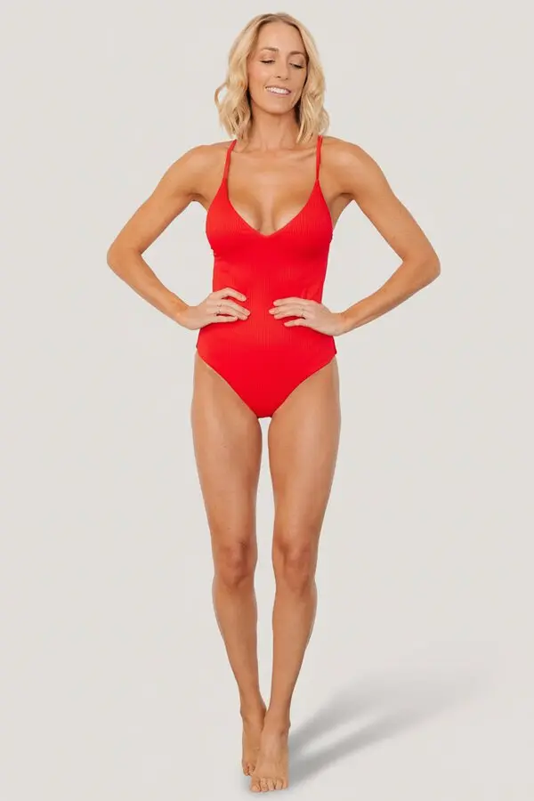 ENVYA Mykonos One-piece Swimsuit - Red