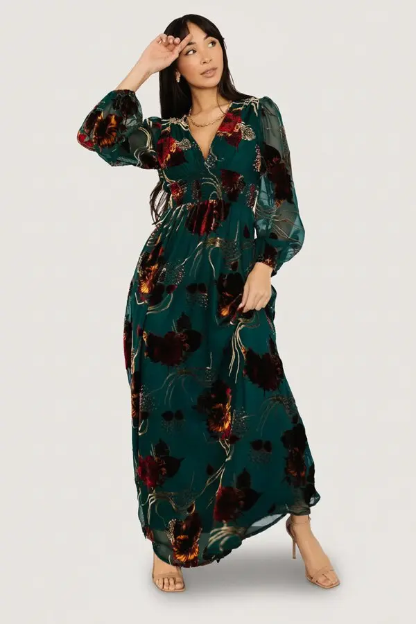 XH TEXTILES Mikla Maxi Dress - Jade Multi