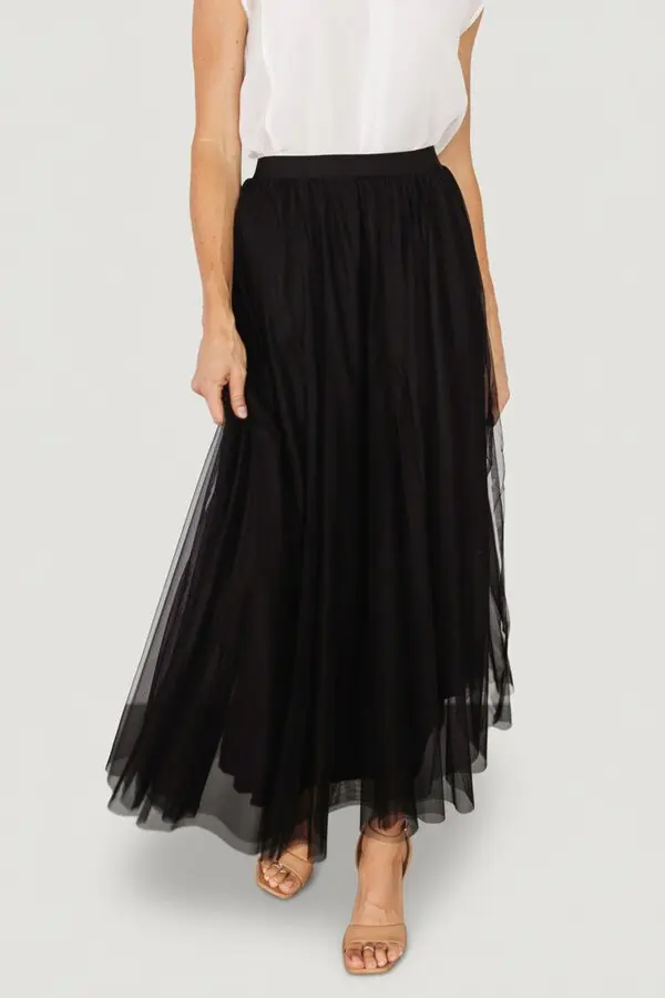 LISTICLE Mila Tulle Skirt - Black
