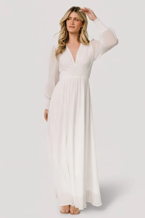 XH TEXTILES Olivia Maxi Dress - White