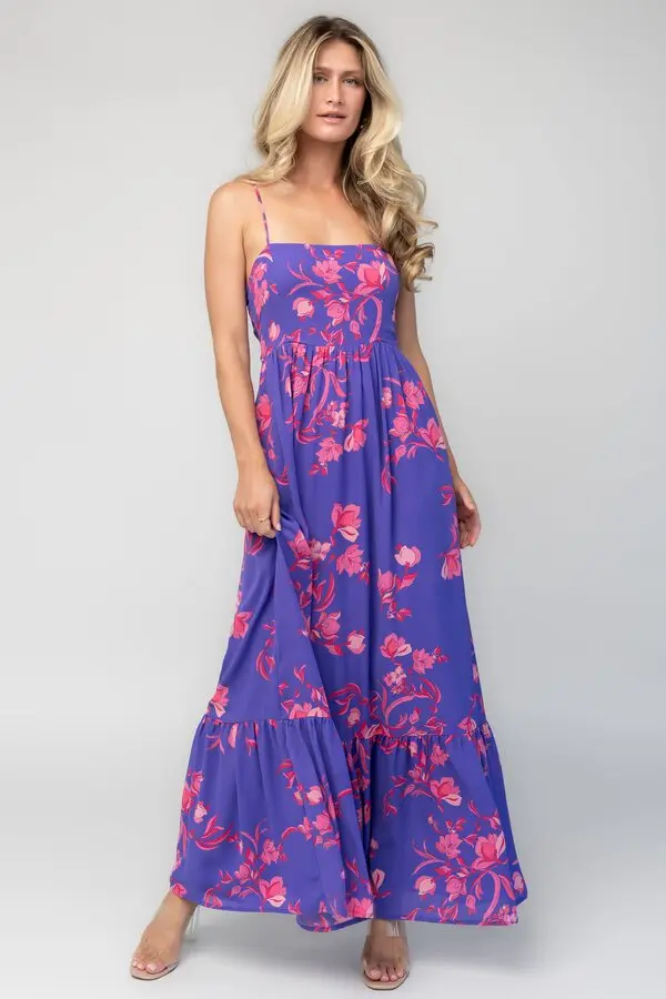 SUGAR LIPS Regan Tank Maxi Dress - Purple Multi