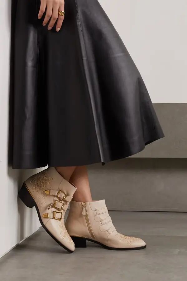 Chloé Susanna Studded Triple-strap Boots