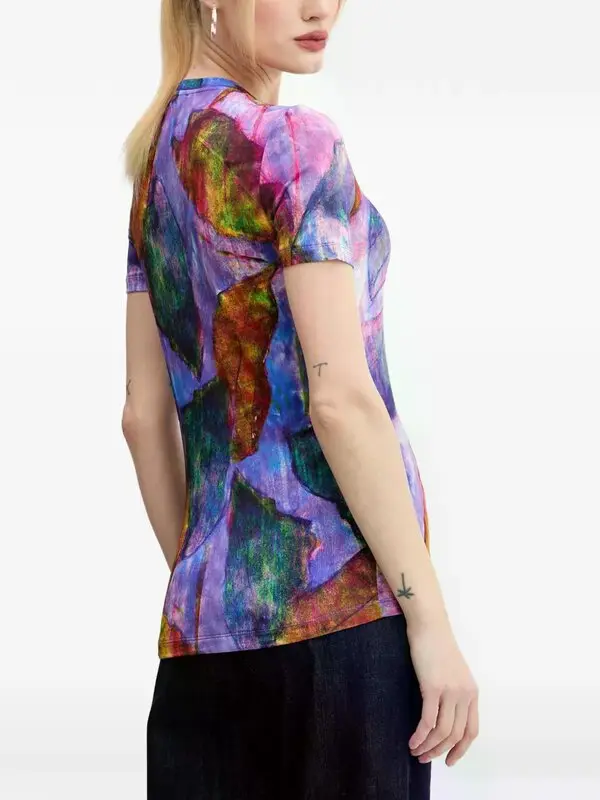 Desigual Leaf-print Short-sleeve T-shirt