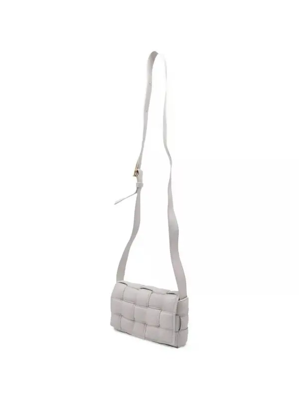 Bottega Veneta Cassette Intreccio Shoulder Bag - White
