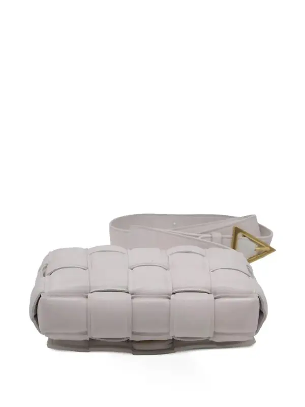 Bottega Veneta Cassette Intreccio Shoulder Bag - White