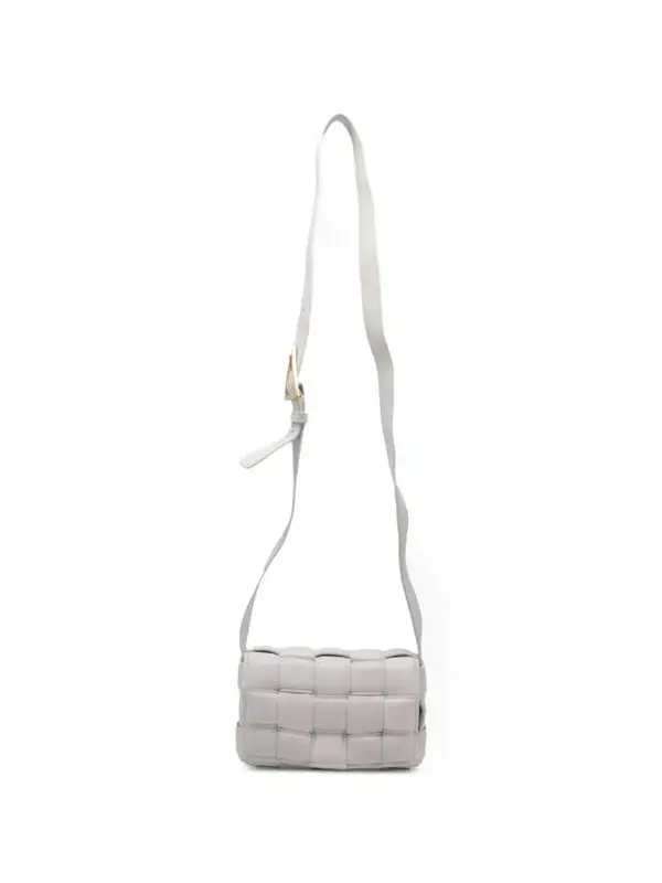 Bottega Veneta Cassette Intreccio Shoulder Bag - White