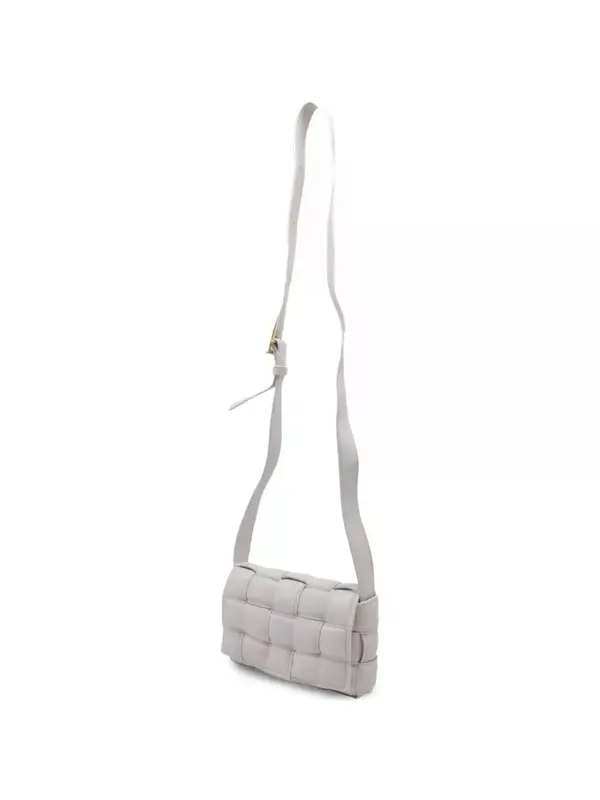 Bottega Veneta Cassette Intreccio Shoulder Bag - White
