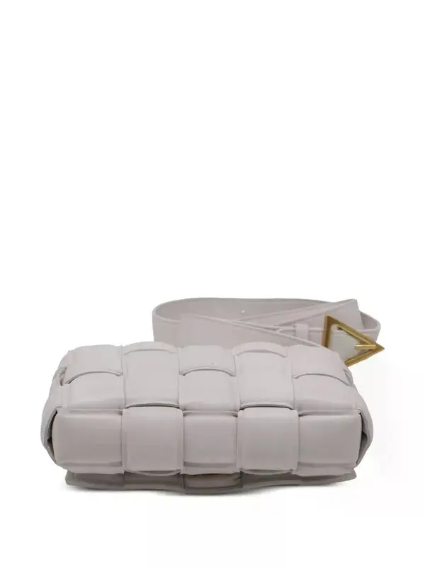Bottega Veneta Cassette Intreccio Shoulder Bag - White