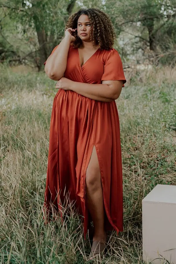 XH TEXTILES Sicily Satin Maxi Dress