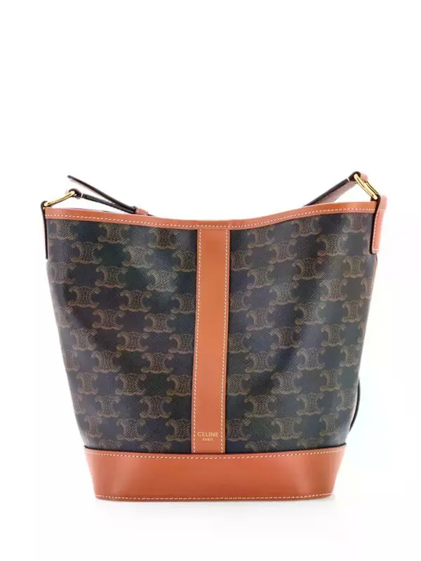 Celine Triomphe Coated Canvas Small Bucket Bag