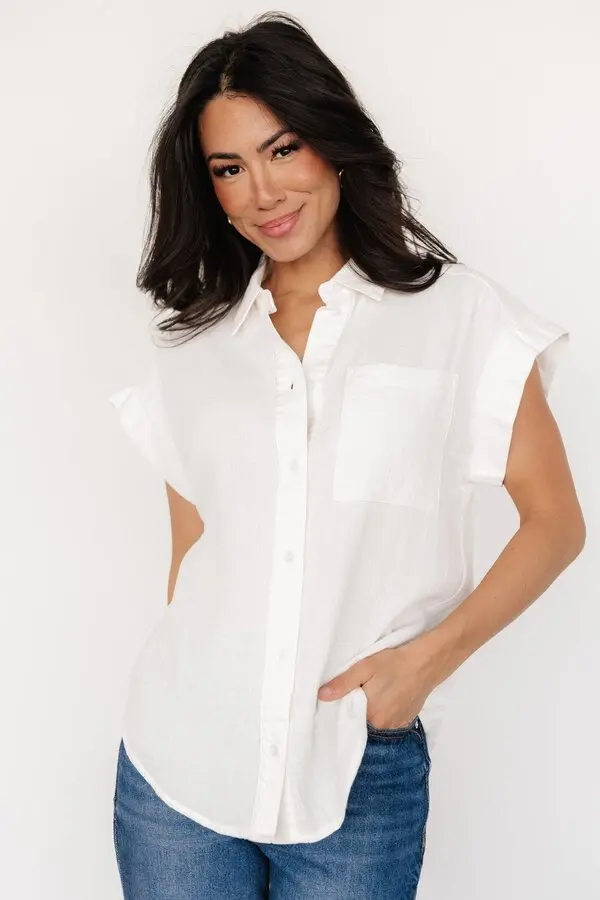 IN FEBRUARY Jaye Button Top