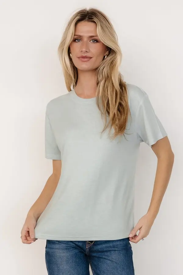 TEA N ROSE Elliot Relaxed Tee - Pale Mint