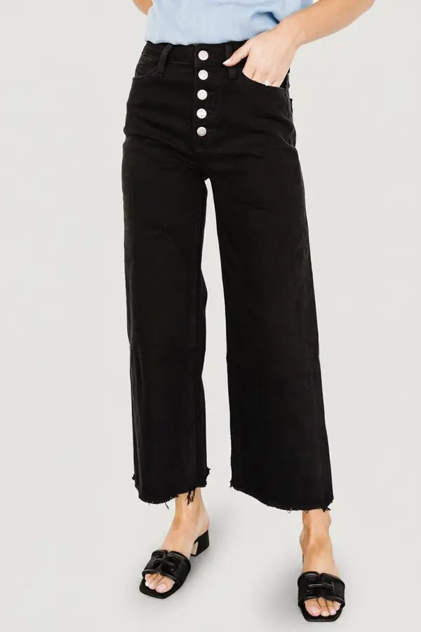 TEA N ROSE Georgie High Rise Wide Leg Jeans