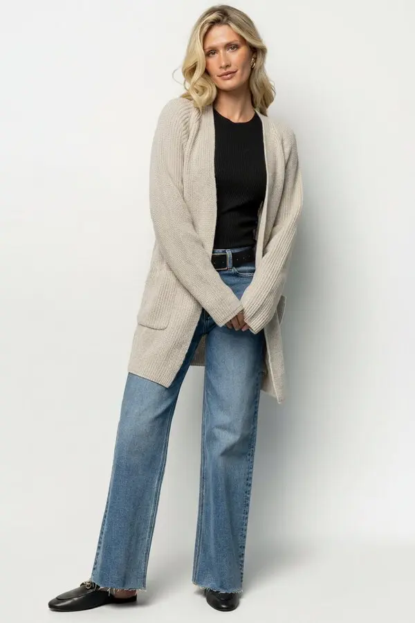 TEA N ROSE Frankel Pocket Cardigan