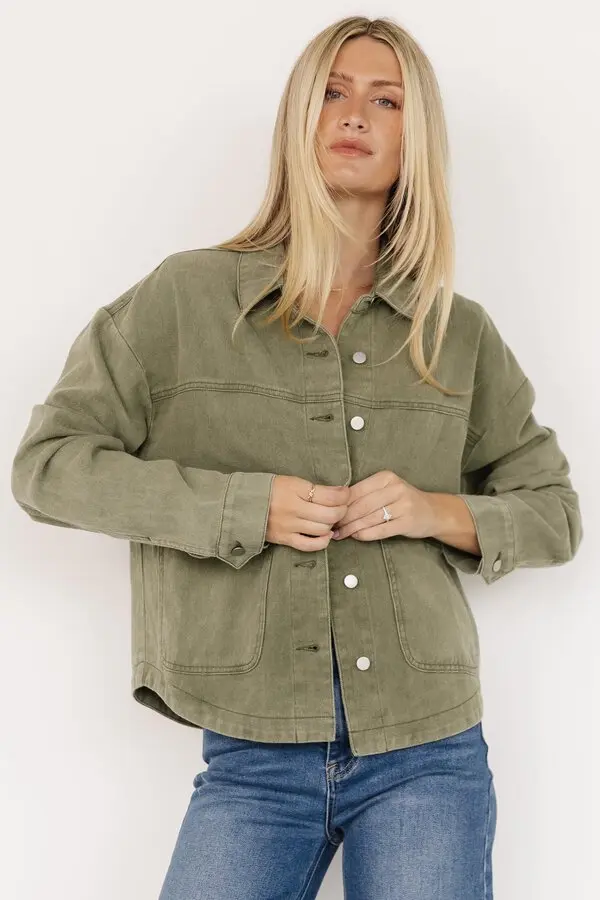 IN FEBRUARY Finn Lightweight Jacket - Olive