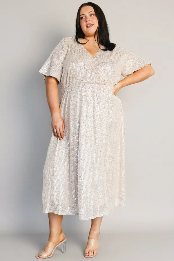 TEA N ROSE Mayfair Sequin Midi Dress