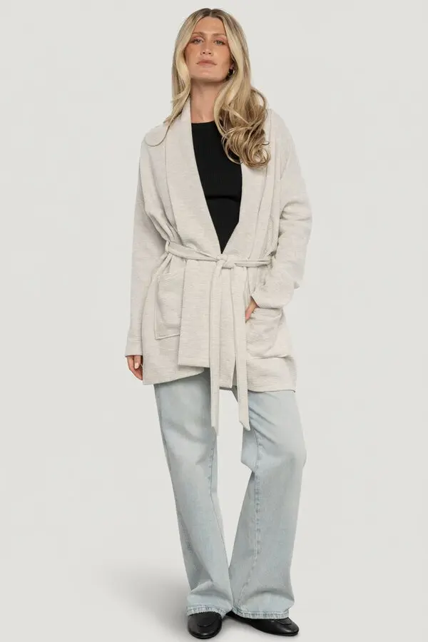 GILLI Clairemont Cardigan - Light Gray