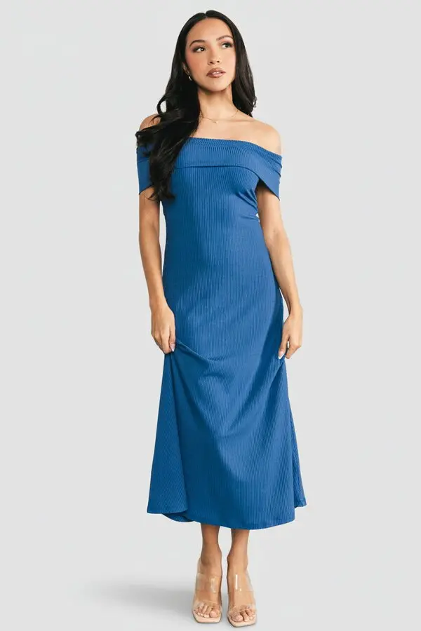 KANER Kay Off Shoulder Midi Dress