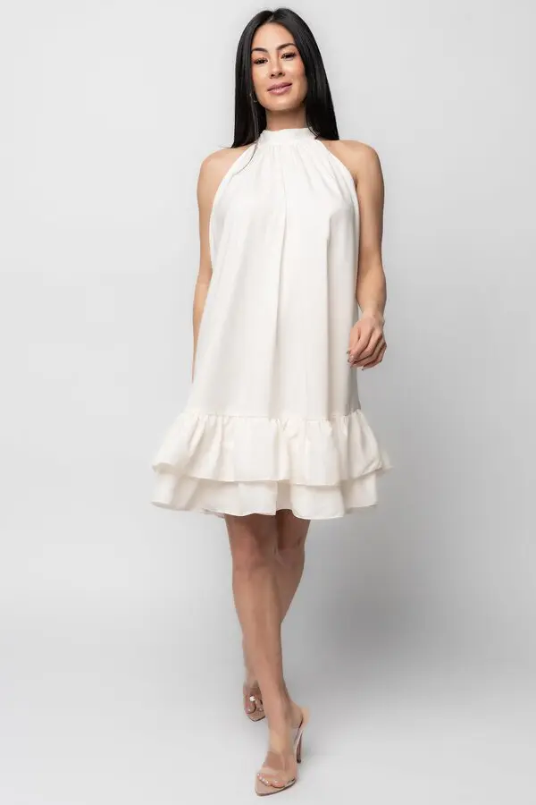 BLUE BLUSH Lulu Ruffle Short Dress