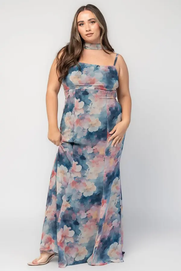 XH TEXTILES Province Maxi Dress - Blue Multi