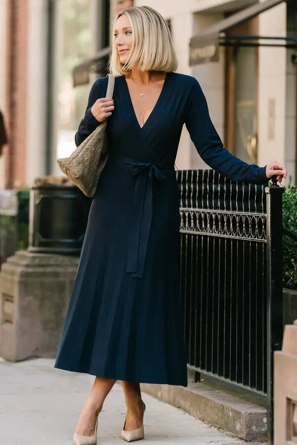 BLUE BLUSH Caroline Midi Dress