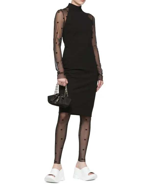 Givenchy Dress In Bi-material 4g Pattern