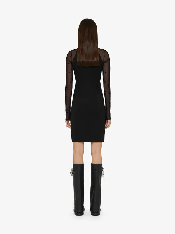 Givenchy Dress In Bi-material 4g Pattern