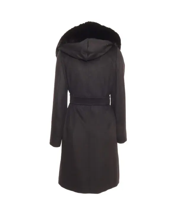 Max Mara Strap-up Hooded Coat