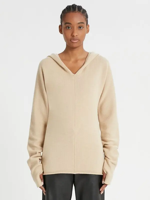 Sportmax Long-sleeved Hooded Pullover
