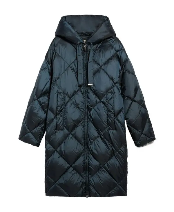 Max Mara Logo Hooded Down Jacket